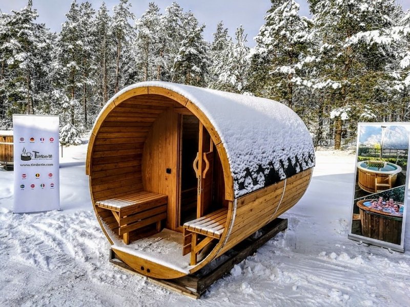 101 Fasssauna Saunafass Garten | Outdoor Sauna mit Holzofen